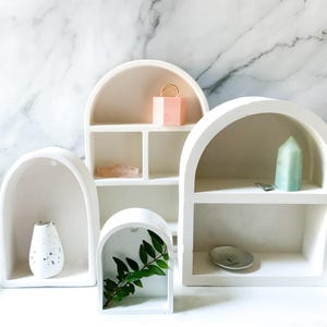 Arch Display Shelf for Crystals, Curio Shrine Altar, Wall Decoration in ...
