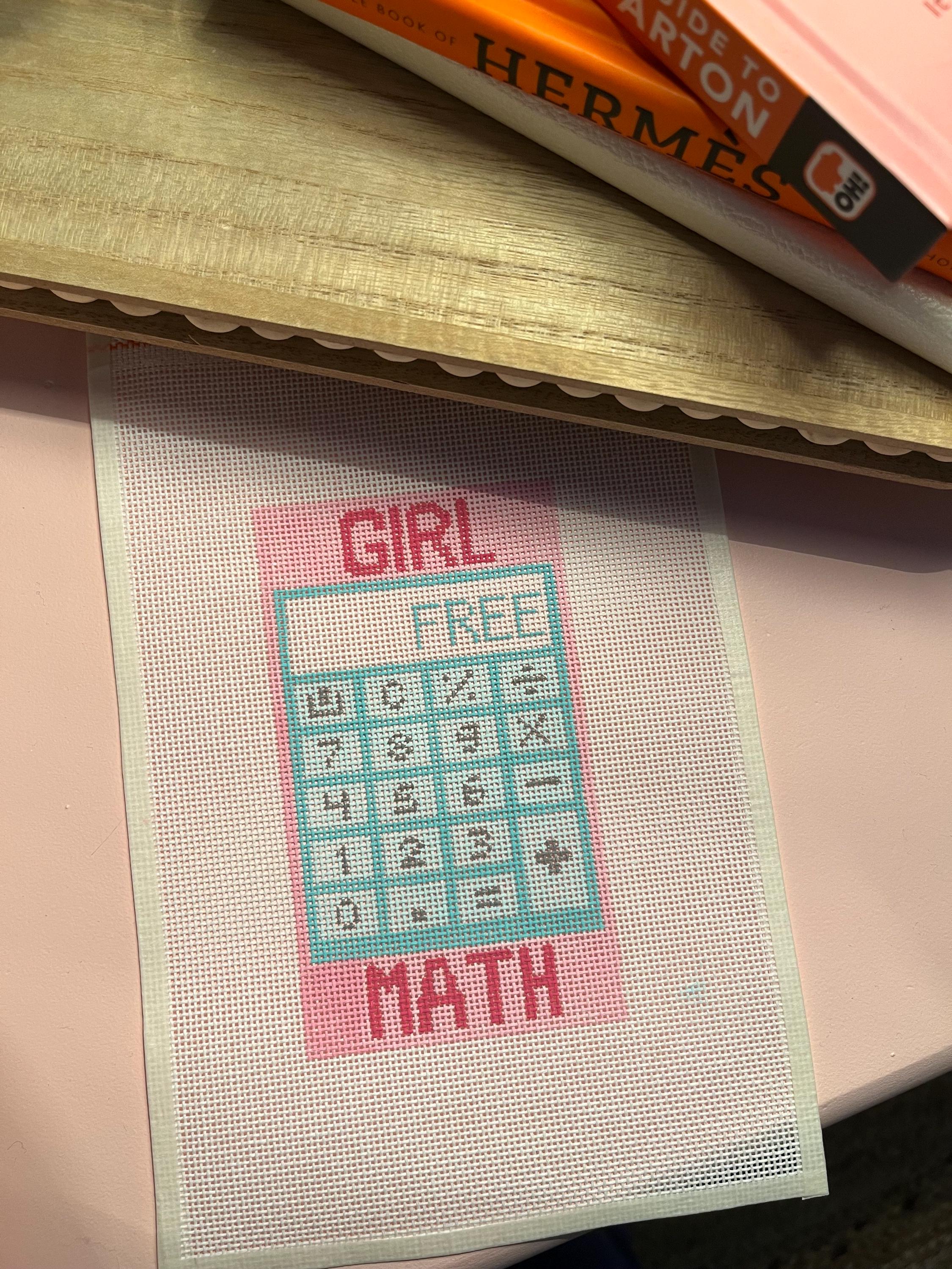Girl Math - Needlepoint Canvas - Etsy