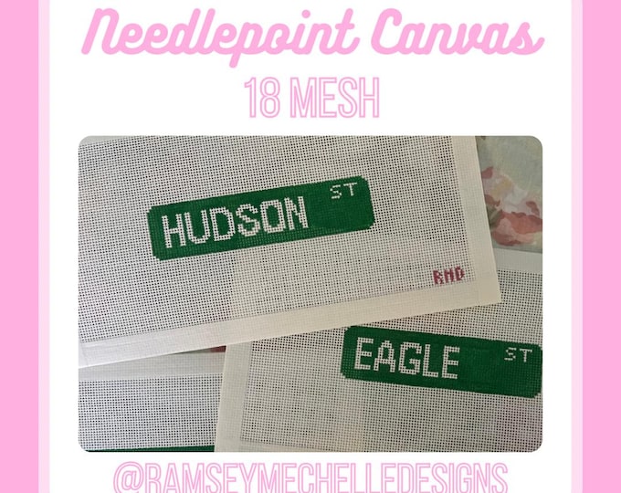 CUSTOM | Street Sign Needlepoint Canvas - Etsy
