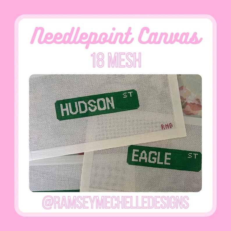 CUSTOM | Street Sign Needlepoint Canvas - Etsy