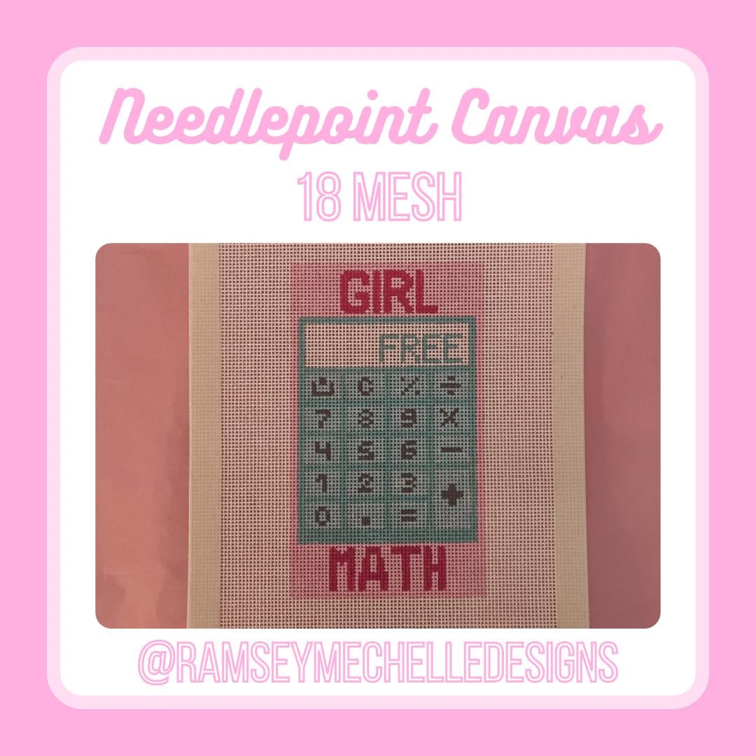 Girl Math - Needlepoint Canvas - Etsy