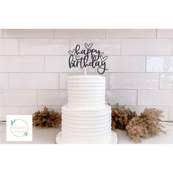 Happy Camper Birthday Cake Topper, Customizable, Party Supplies ...