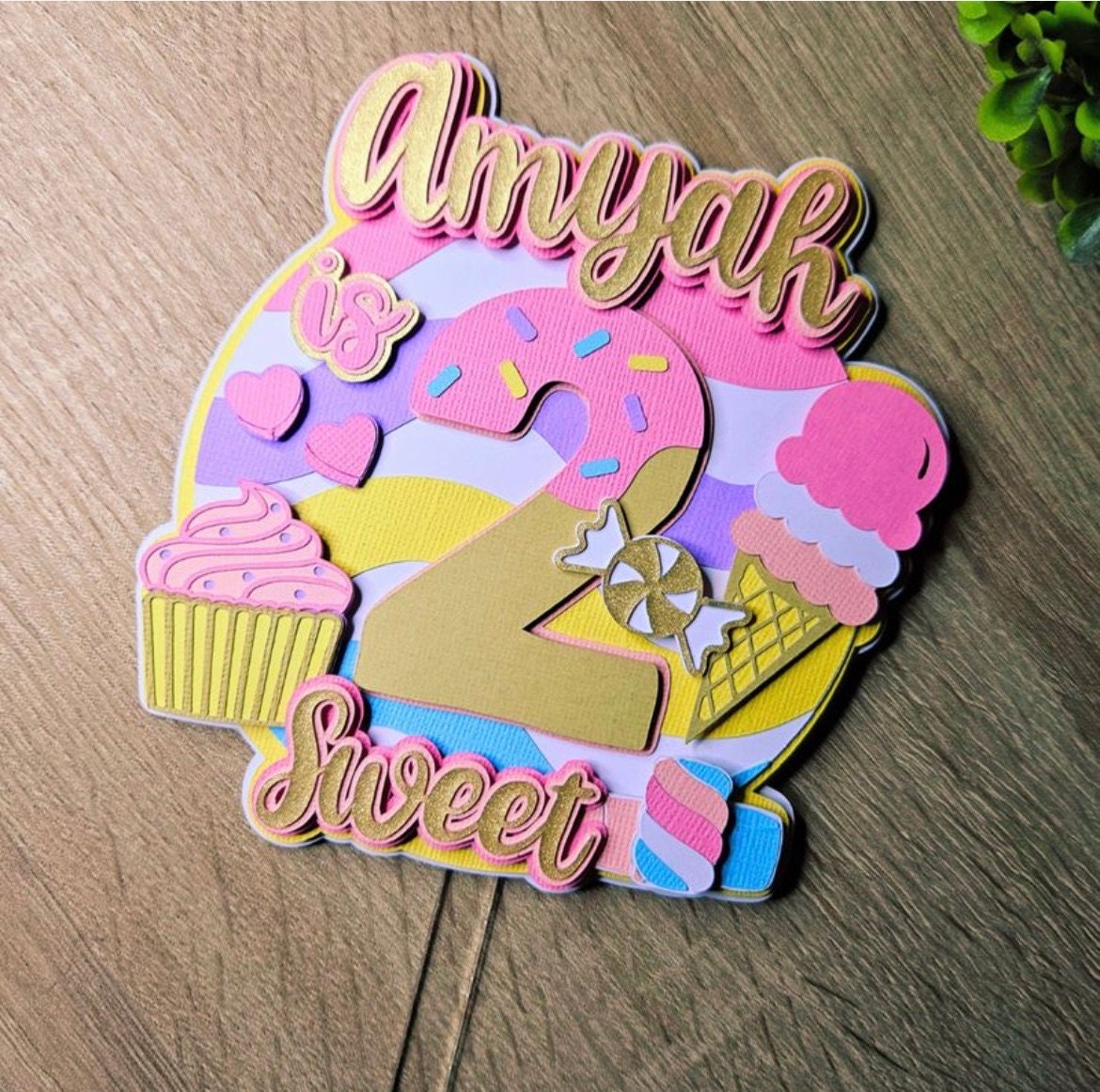 Sweets Cake Topper, Customizable, Party Supplies, Birthday Party - Etsy
