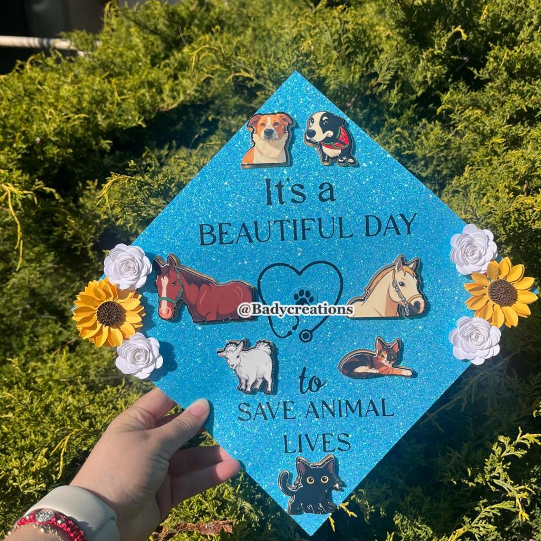 Veterinary Vet Tech Graduation Cap Topper - Etsy