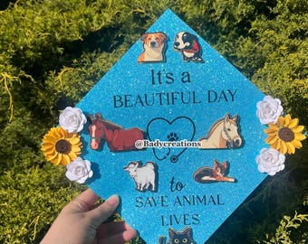 Veterinary Vet Tech Graduation Cap Topper - Etsy