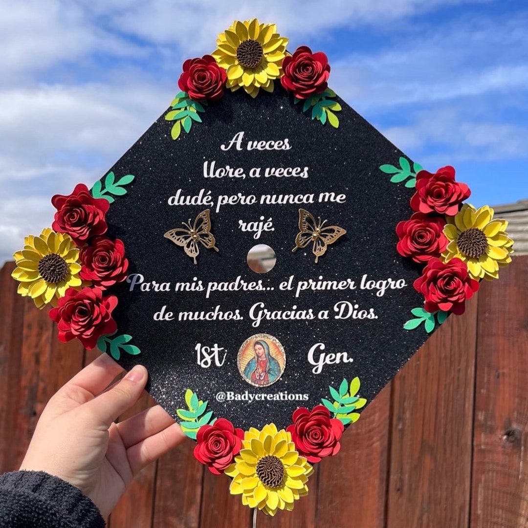 Flower Graduation Cap Topper (virgin Mary) - Etsy