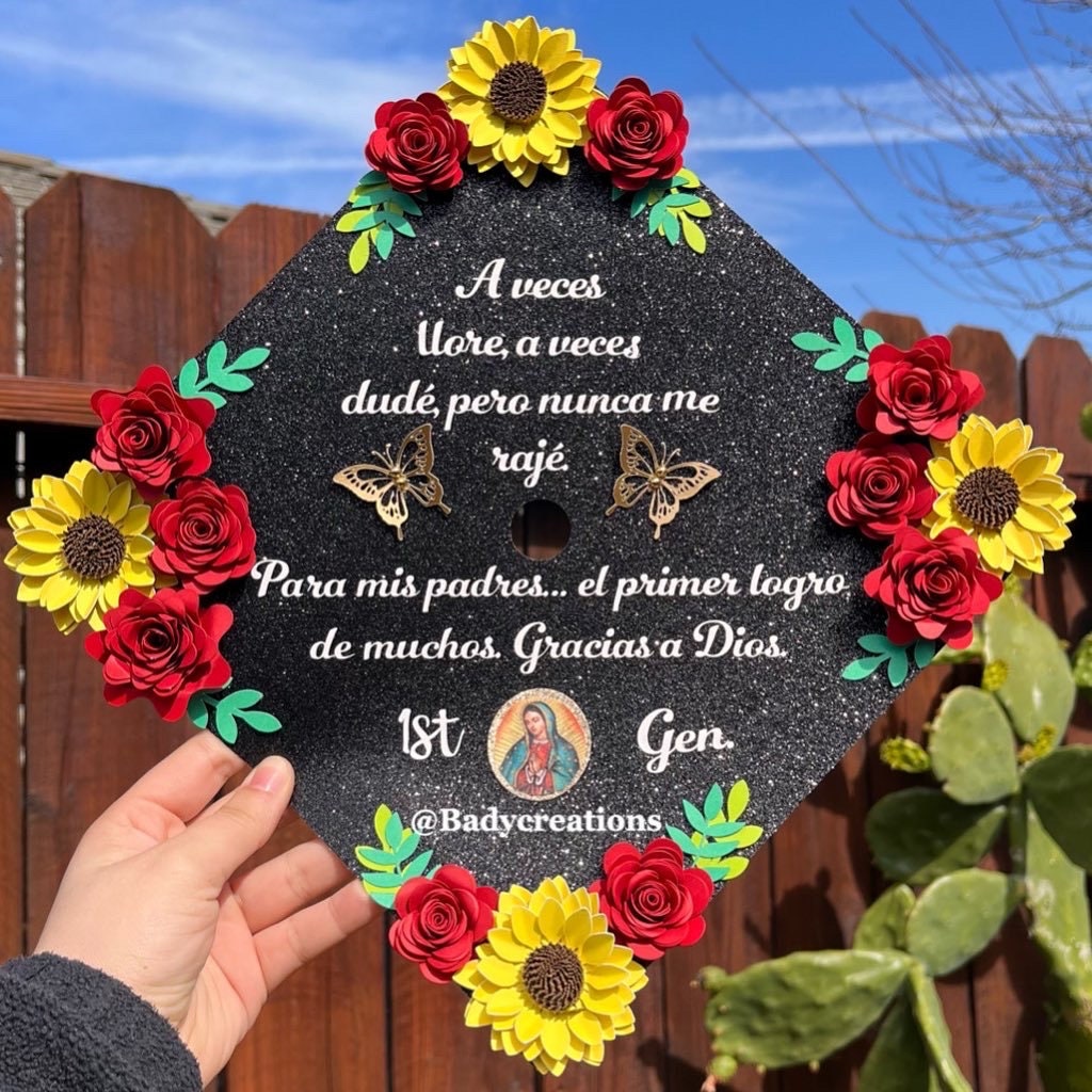 Flower Graduation Cap Topper virgin Mary - Etsy