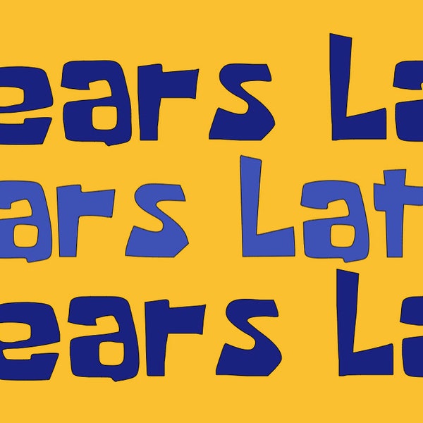 Spongebob Font 4 Years Later - Etsy