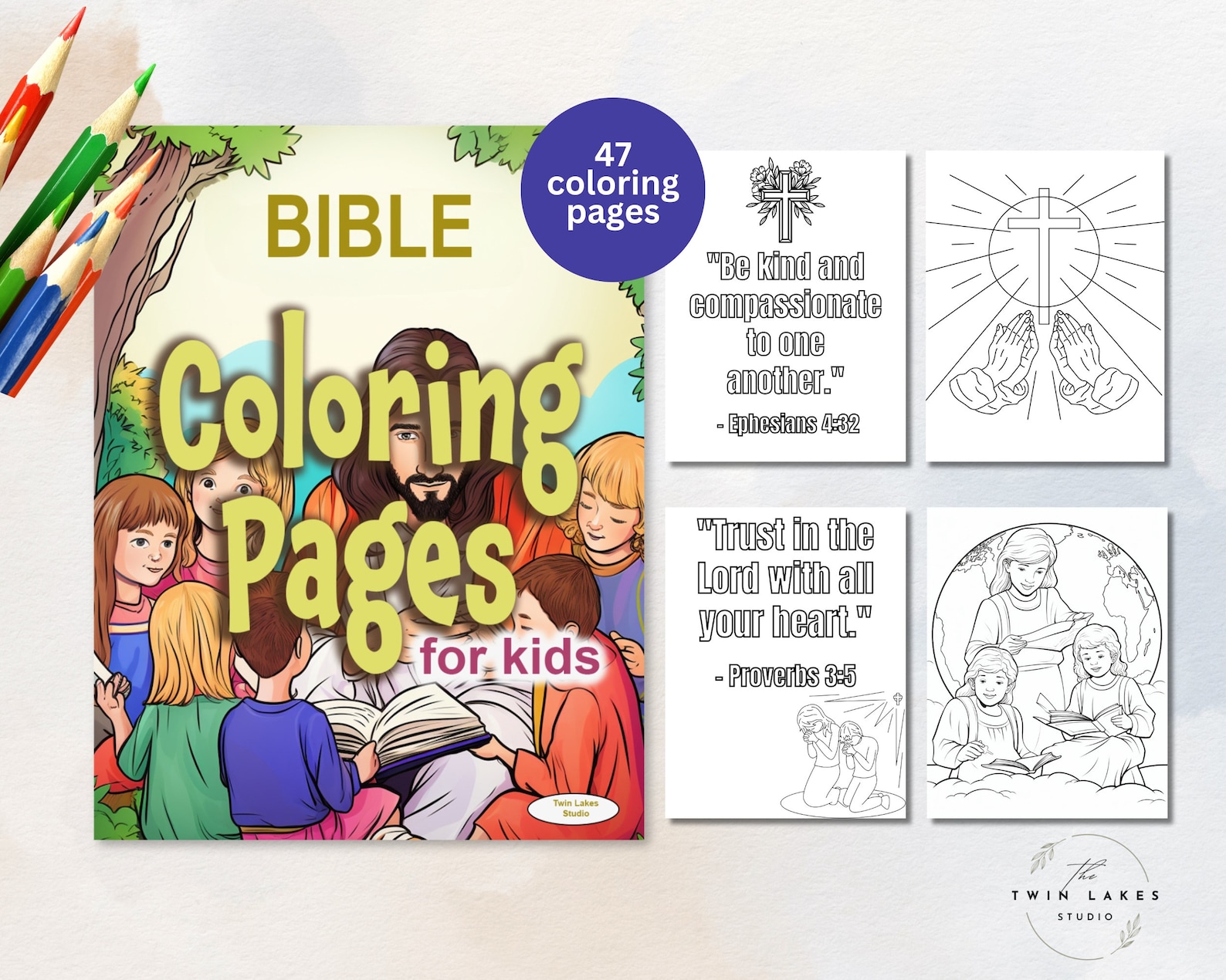 47 Holy Bible Coloring Pages for Kids Printable Religious Coloring ...