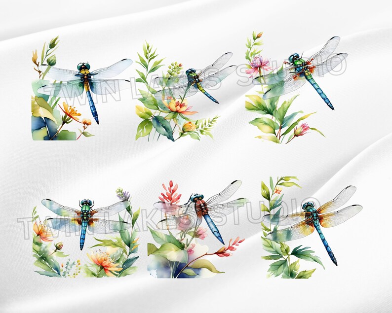 Whimsical Dragonfly Clipart | Dragonflies | Nature-inspired Dragonflies ...