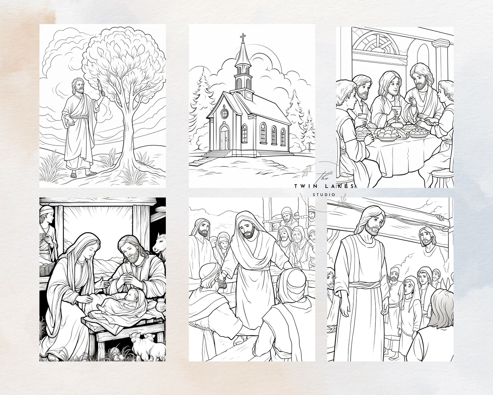 47 Holy Bible Coloring Pages for Kids, Printable Religious Coloring ...