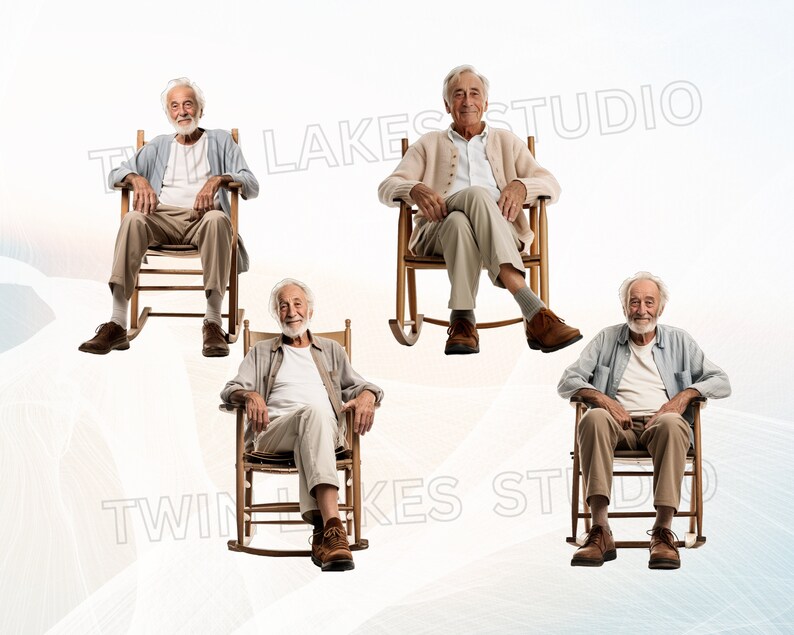 Elderly Men and Women in Rocking Chair Senior Citizens Elderly People ...