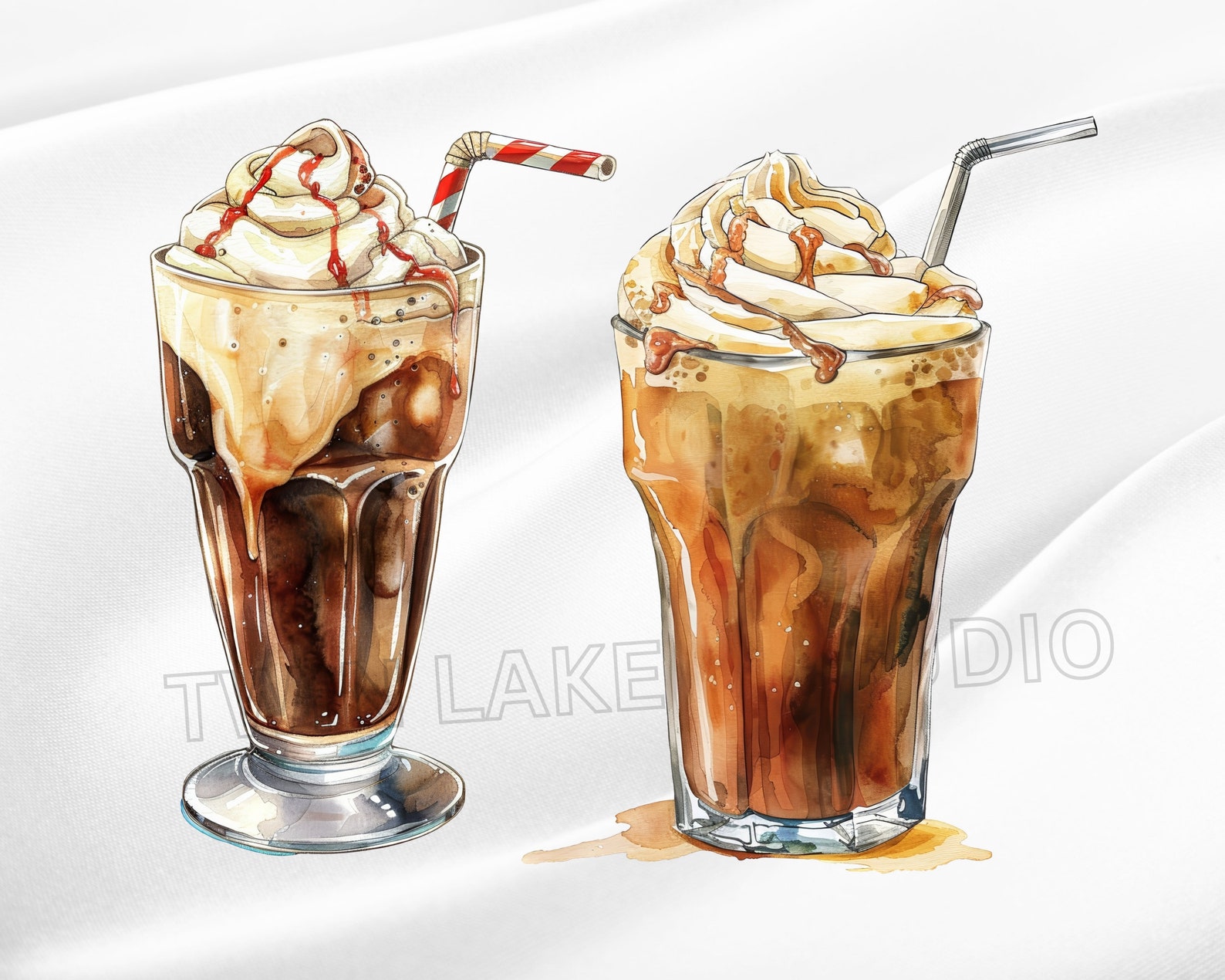 Vintage Watercolor Root Beer Float | Root Beer Soda | Clipart | Digital ...