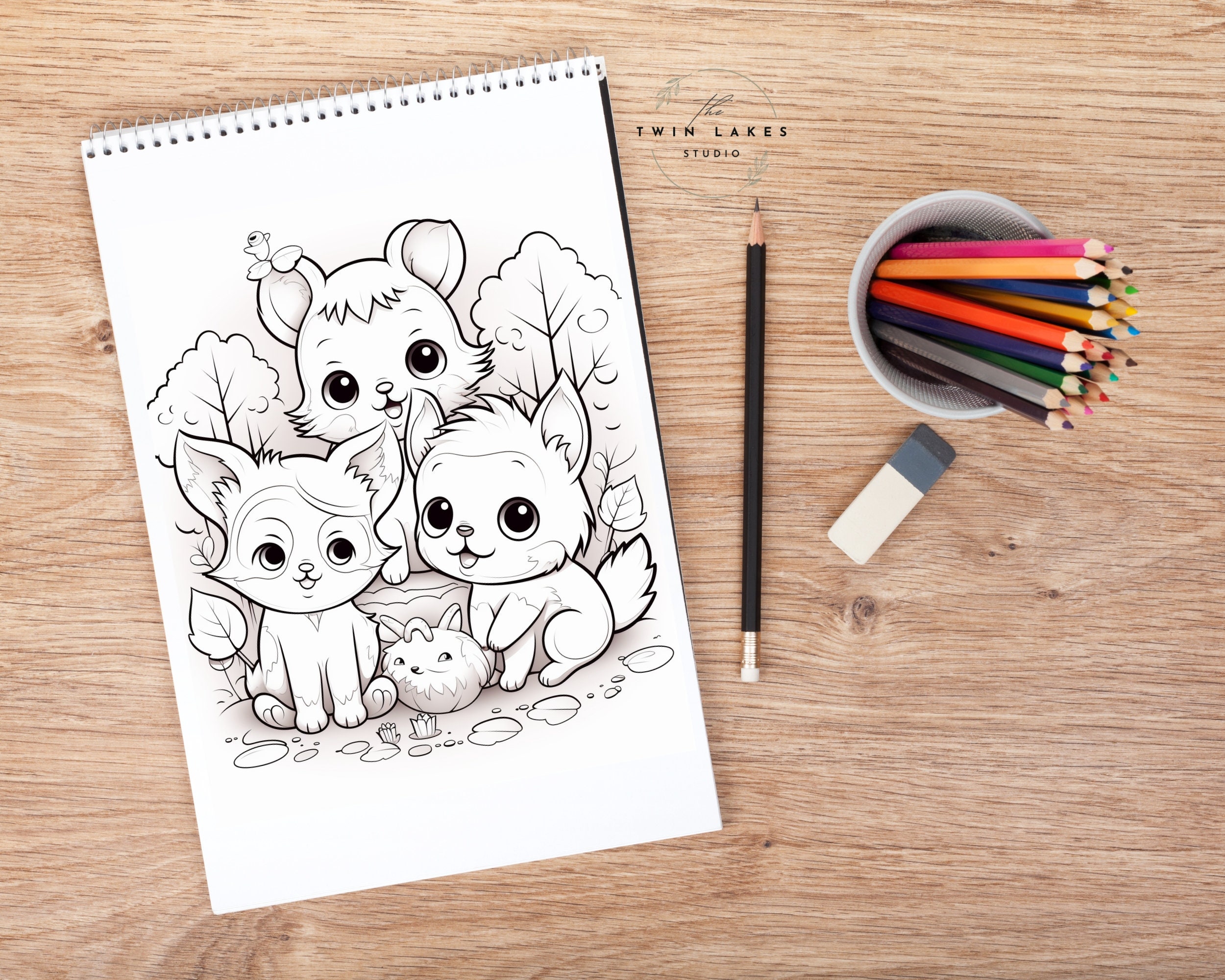 Cute Animals in Forest - Forest Animals - Animals Coloring Pages for ...