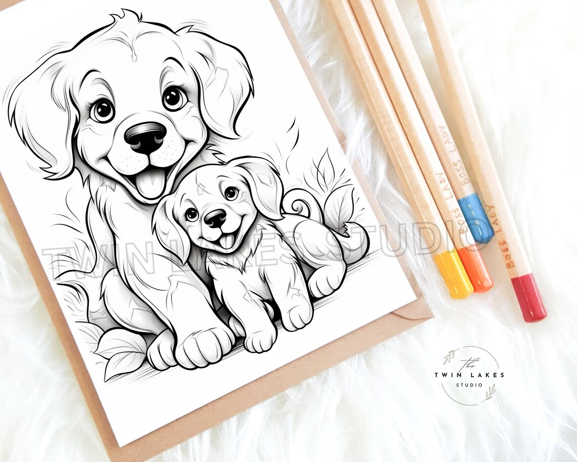 29 Cute Puppies Coloring Pages for Kids Puppies Coloring Sheets Cute ...
