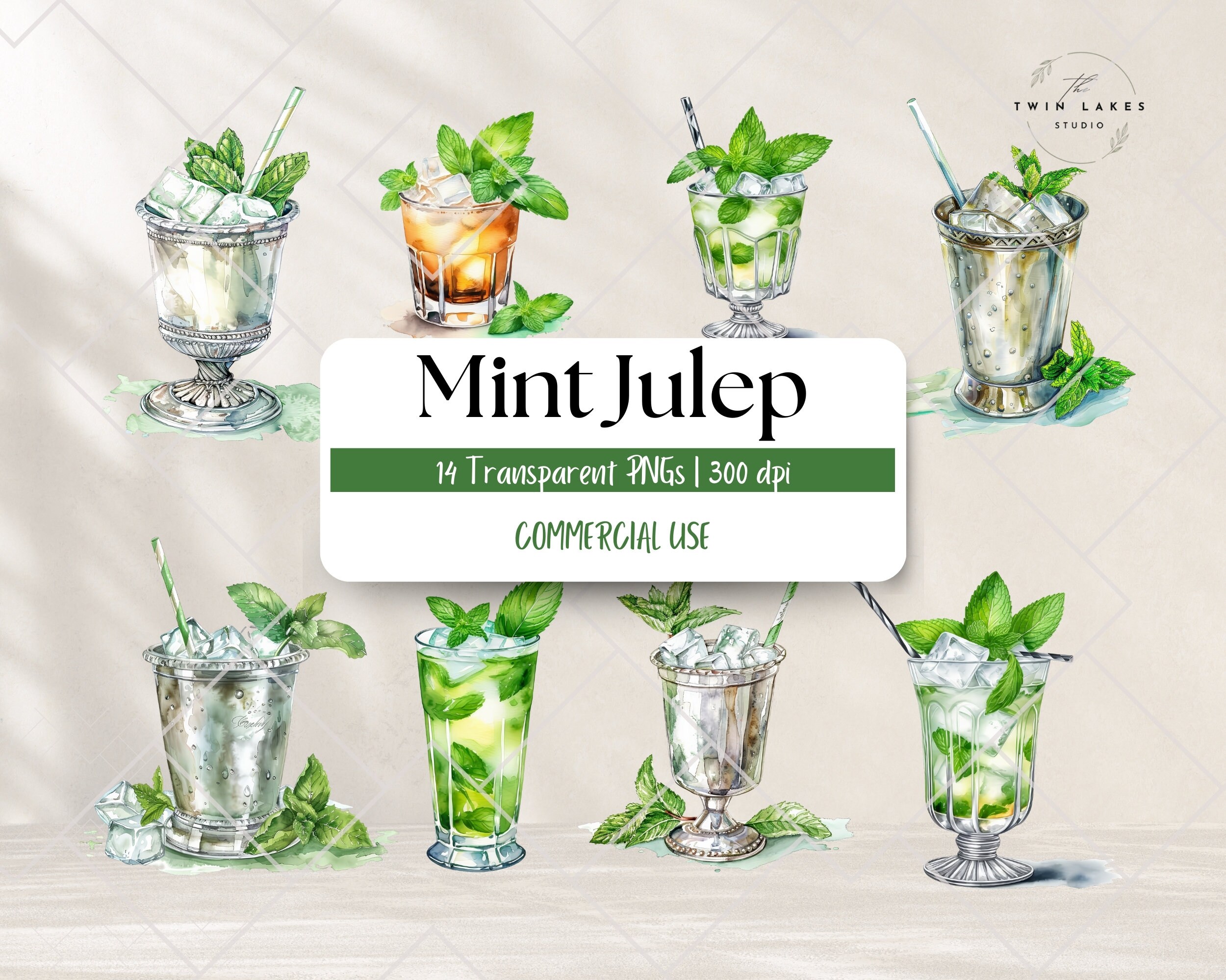Mint Julep Clipart | Southern Drink | Southern Cocktail | Mint Juleps ...