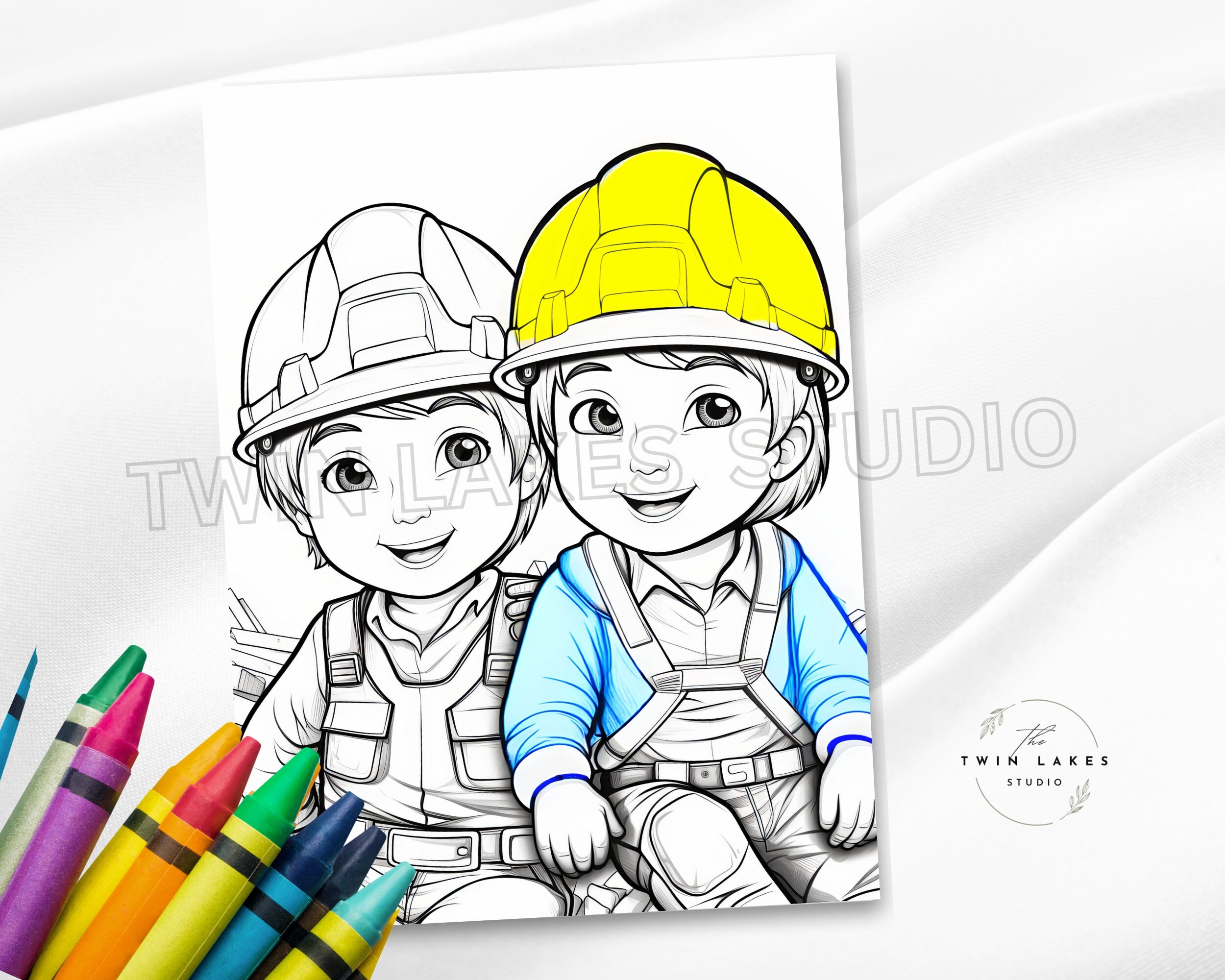 36 Construction Themed Coloring Pages for Kids | Construction Trucks ...