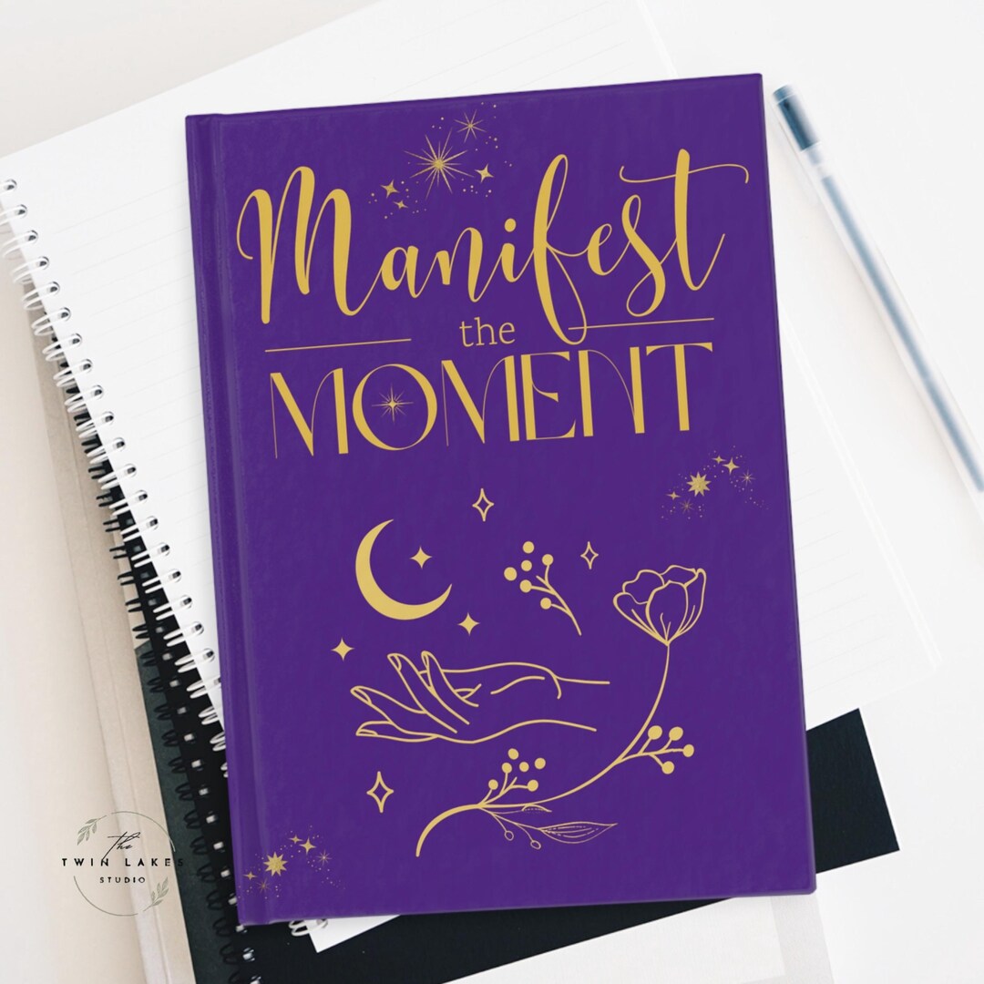 Hardcover Manifestation Journal Celestial Moon Notebook Mindfulness ...