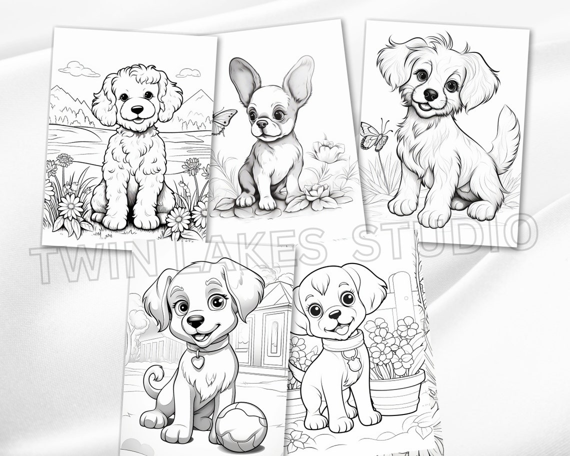 29 Cute Puppies Coloring Pages for Kids Puppies Coloring Sheets Cute ...
