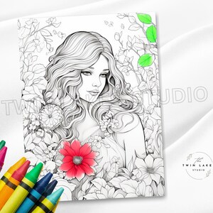 A Fantasy Garden Coloring Book for Adults | Whimsical Garden Sheets ...