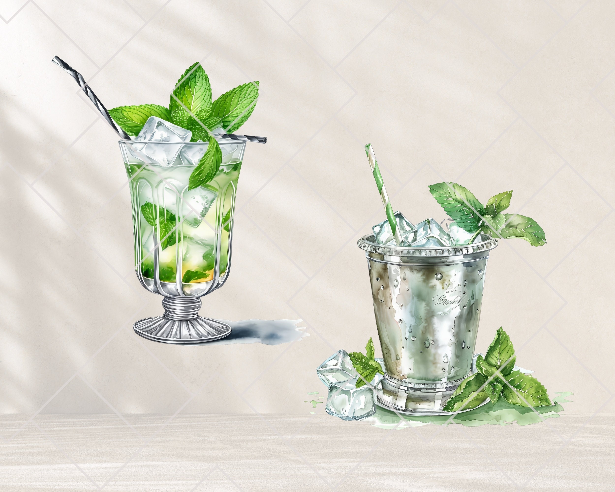 Mint Julep Clipart | Southern Drink | Southern Cocktail | Mint Juleps ...