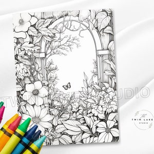 A Fantasy Garden Coloring Book for Adults | Whimsical Garden Sheets ...