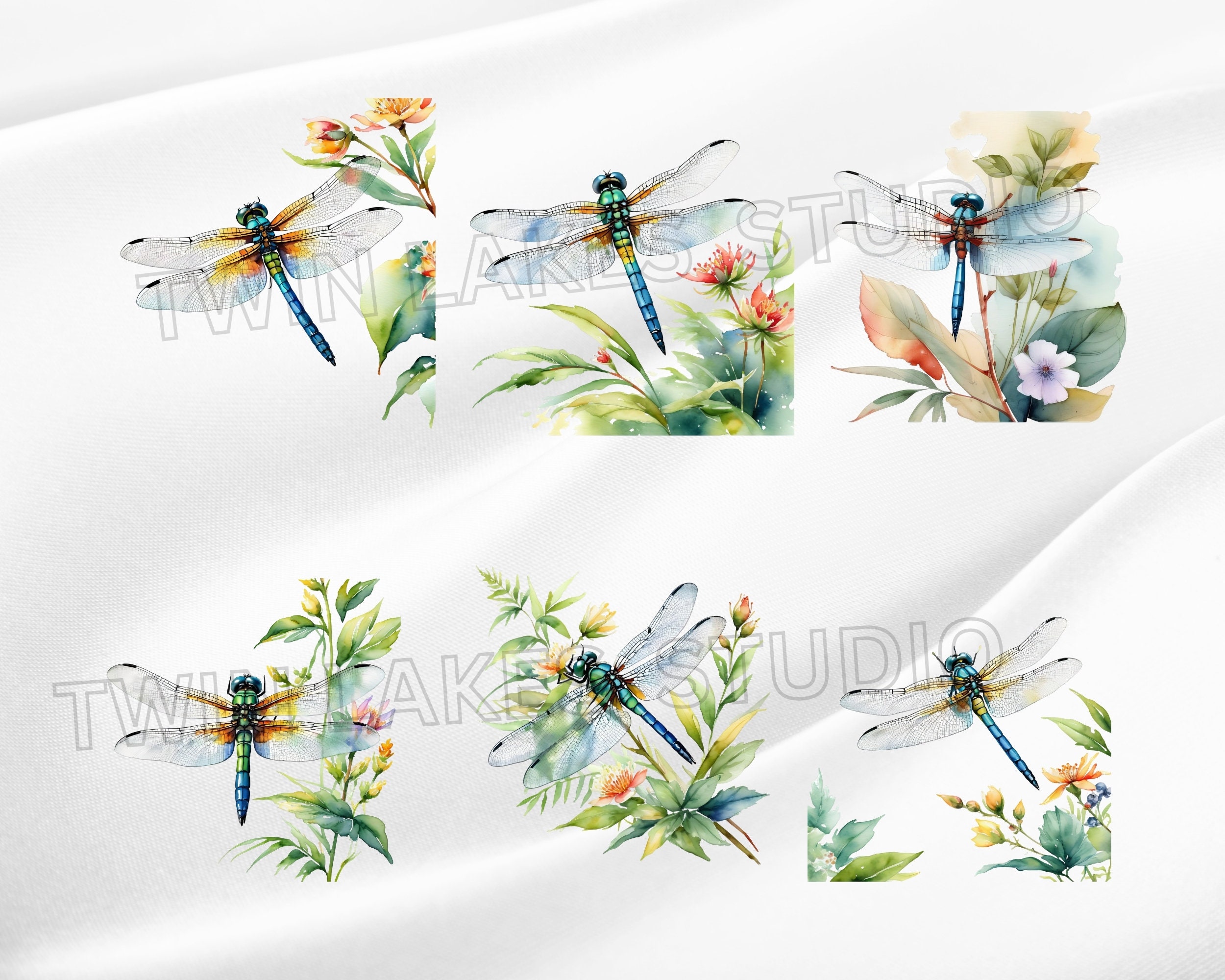 Whimsical Dragonfly Clipart | Dragonflies | Nature-inspired Dragonflies ...