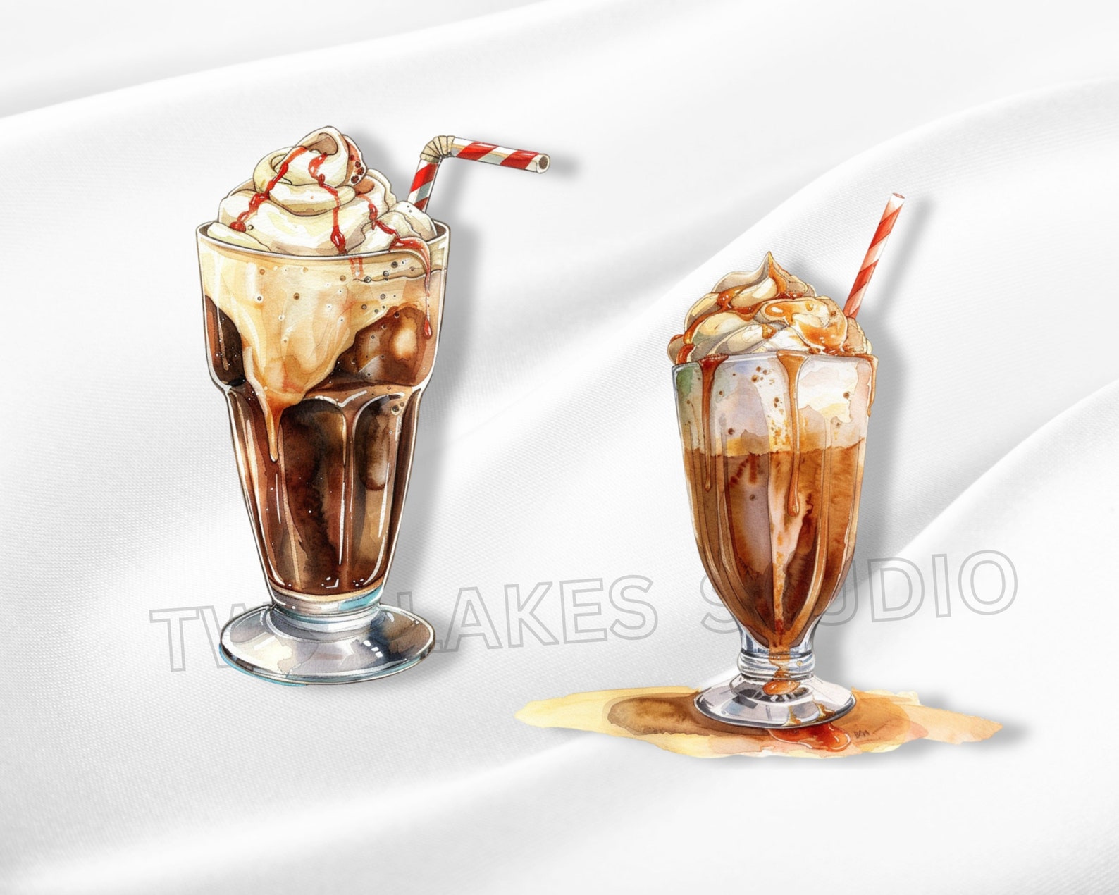 Vintage Watercolor Root Beer Float | Root Beer Soda | Clipart | Digital ...