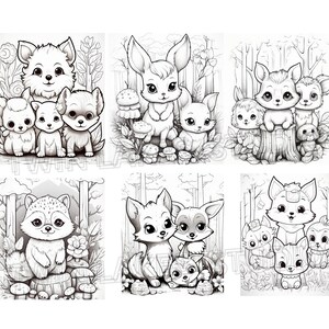 Cute Animals in Forest - Forest Animals - Animals Coloring Pages for ...