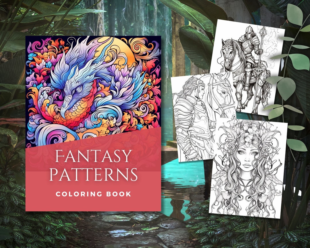 Fantasy Patterns Coloring Book Coloring Sheets Coloring Pages Digital ...