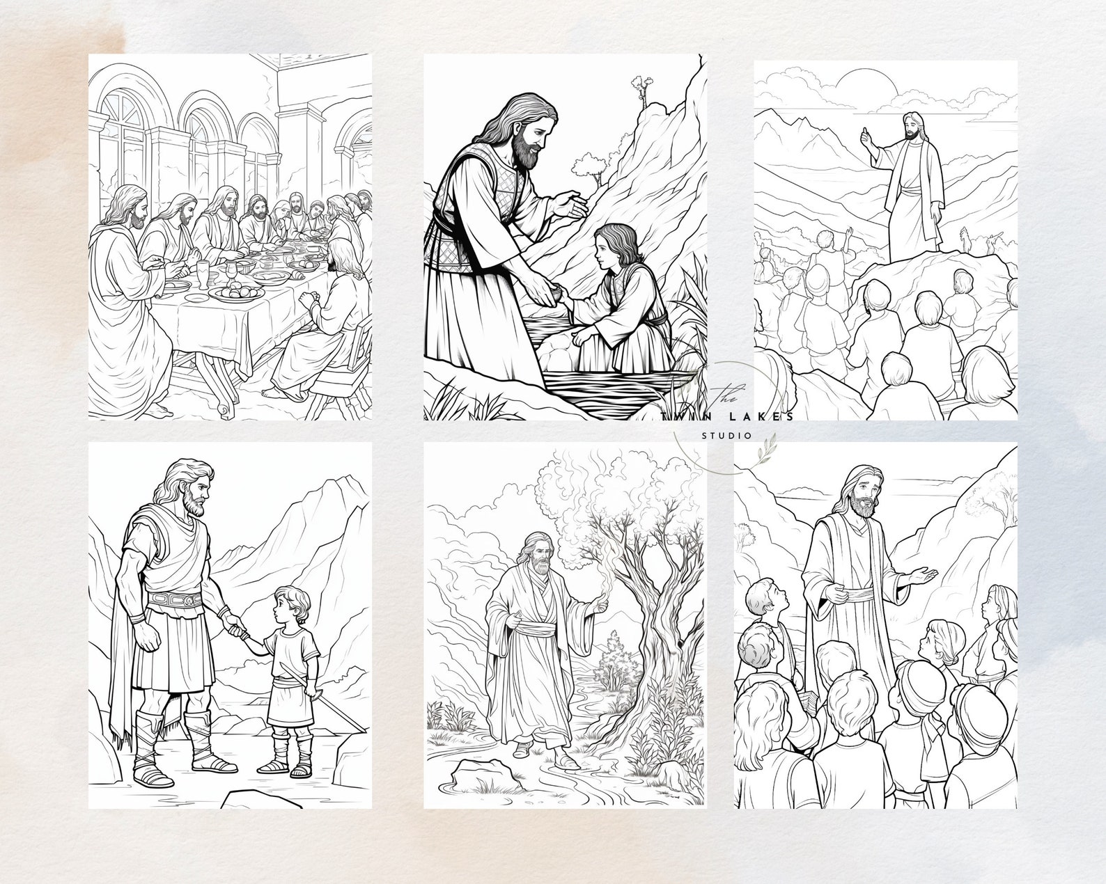 47 Holy Bible Coloring Pages for Kids, Printable Religious Coloring ...