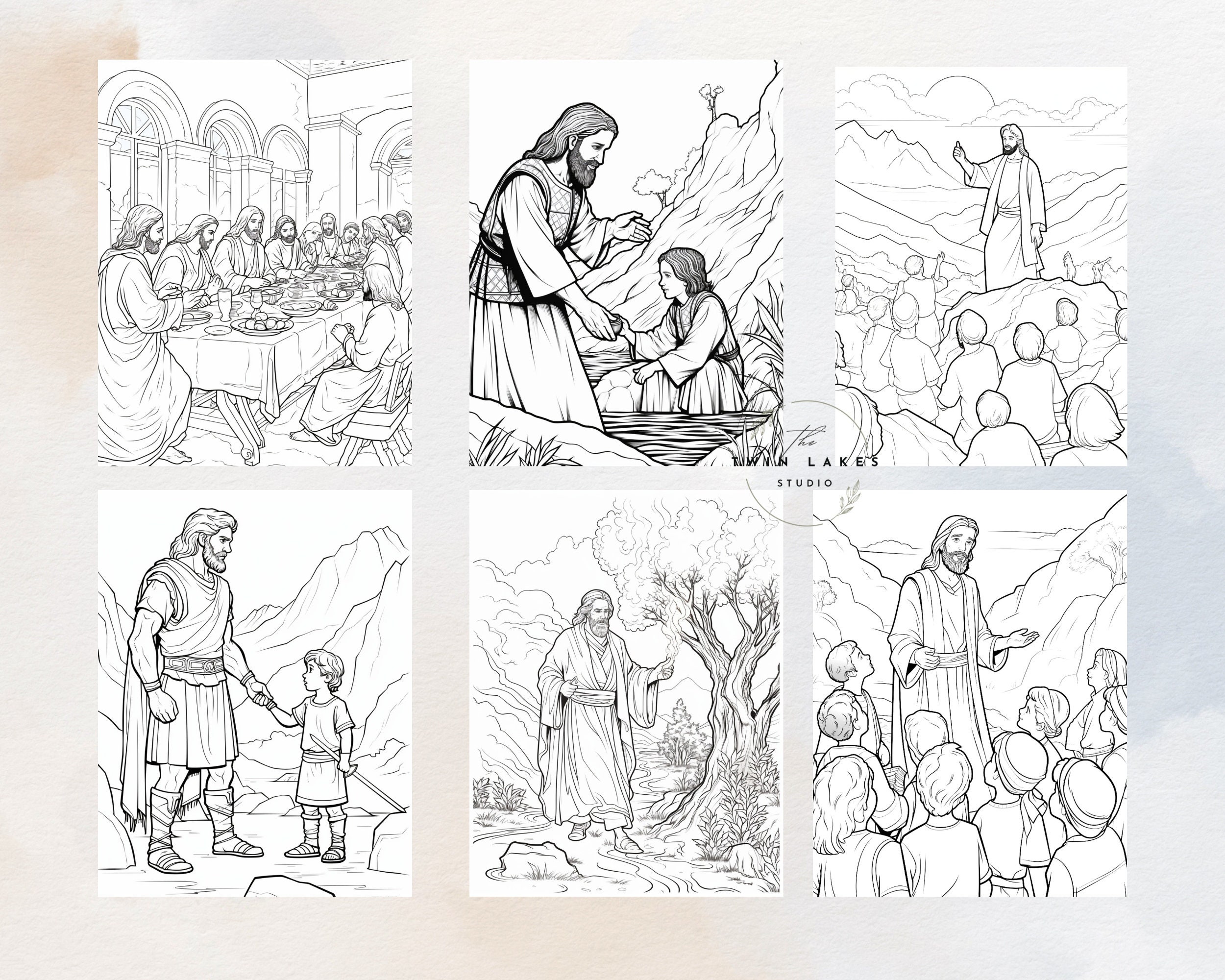 47 Holy Bible Coloring Pages for Kids, Printable Religious Coloring ...