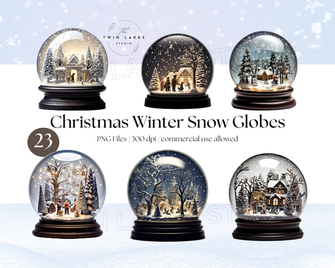 Christmas Winter Snow Globes Children in Winter Snow Globe Snowglobe ...