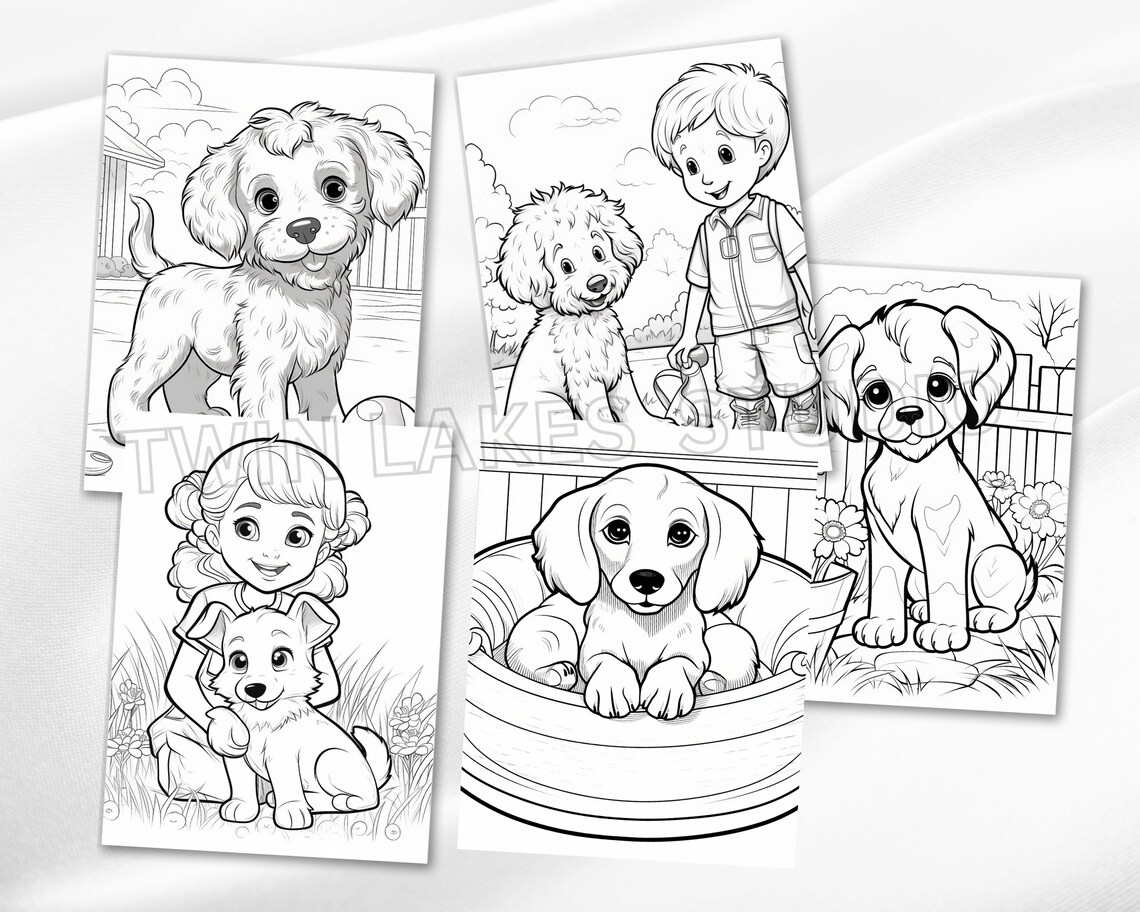 29 Cute Puppies Coloring Pages for Kids Puppies Coloring Sheets Cute ...