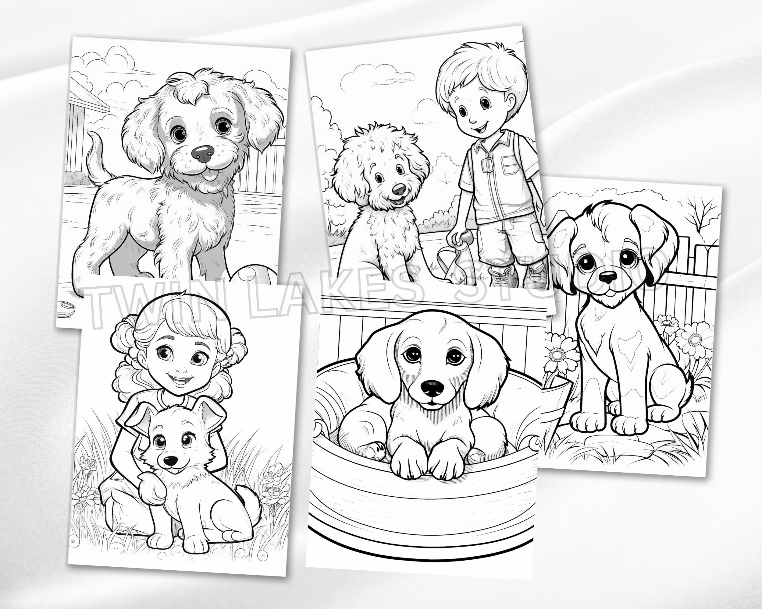 29 Cute Puppies Coloring Pages for Kids | Puppies Coloring Sheets ...