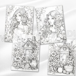 A Fantasy Garden Coloring Book for Adults | Whimsical Garden Sheets ...