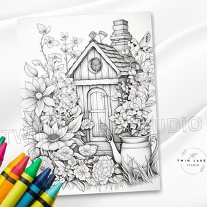 A Fantasy Garden Coloring Book for Adults | Whimsical Garden Sheets ...