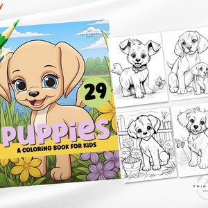 29 Cute Puppies Coloring Pages for Kids | Puppies Coloring Sheets ...