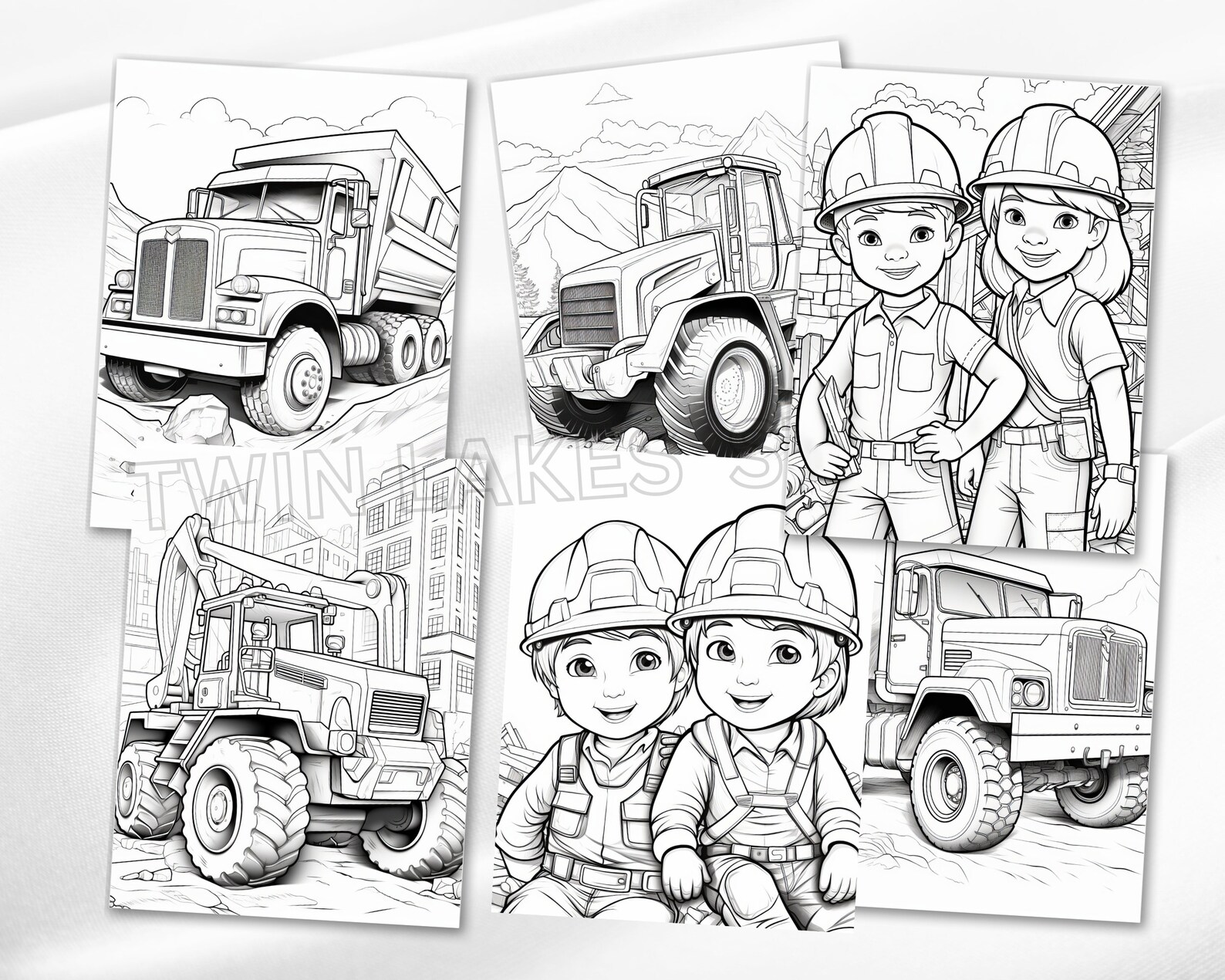 36 Construction Themed Coloring Pages for Kids | Construction Trucks ...