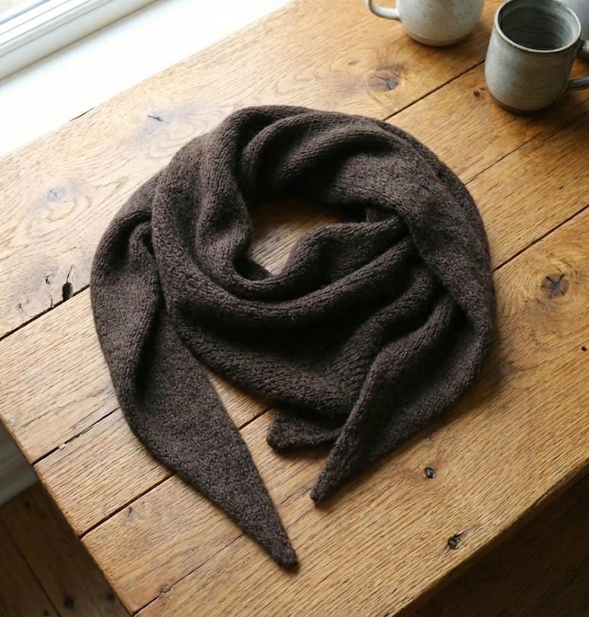 Easy Small Triangle Scarf Pattern Knitting Beginner Knit Pattern ...