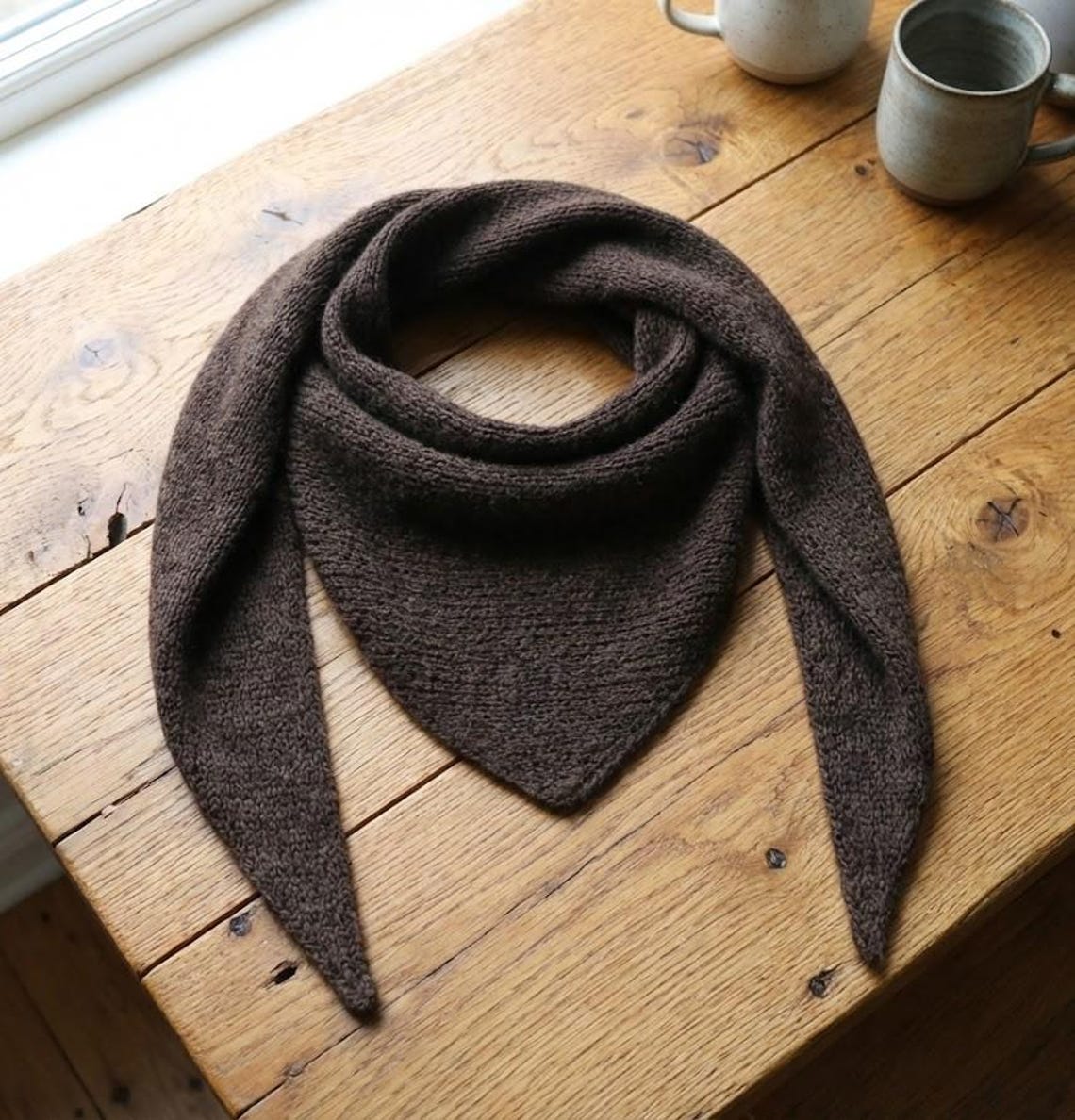 Easy Small Triangle Scarf Pattern Knitting Beginner Knit Pattern ...