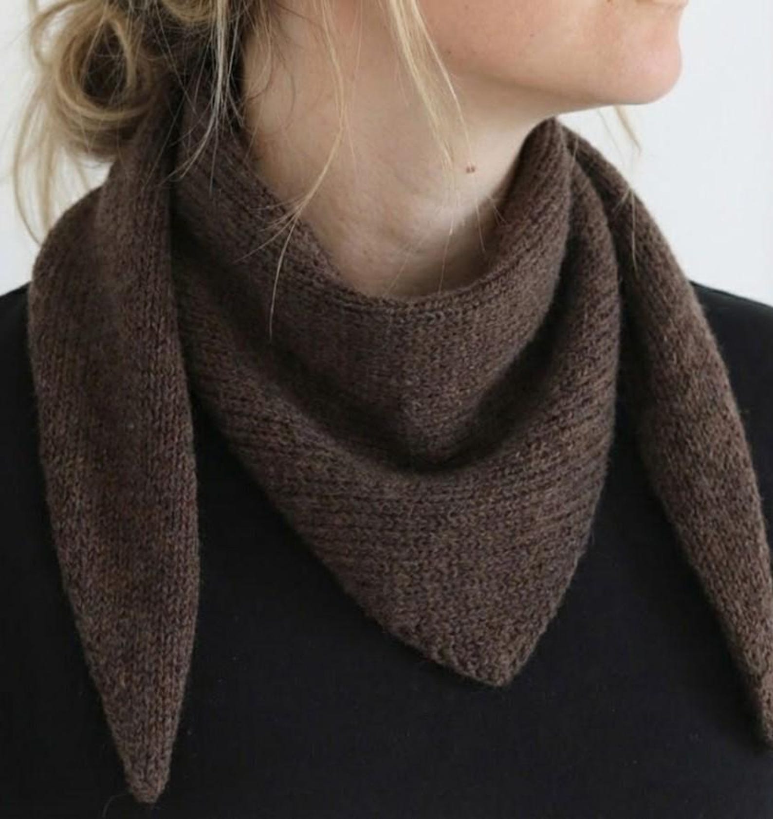 Easy Small Triangle Scarf Pattern Knitting Beginner Knit Pattern ...