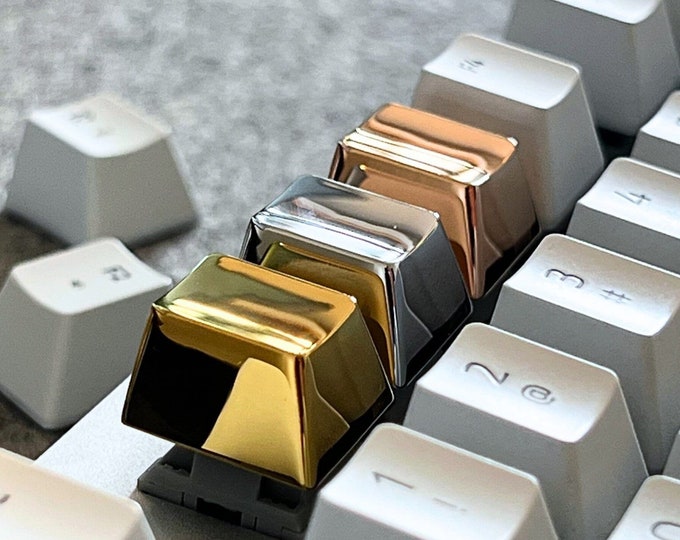 Gold, Silver Plated Keycaps for Keyboard Artisan Keycaps for Mechanical ...