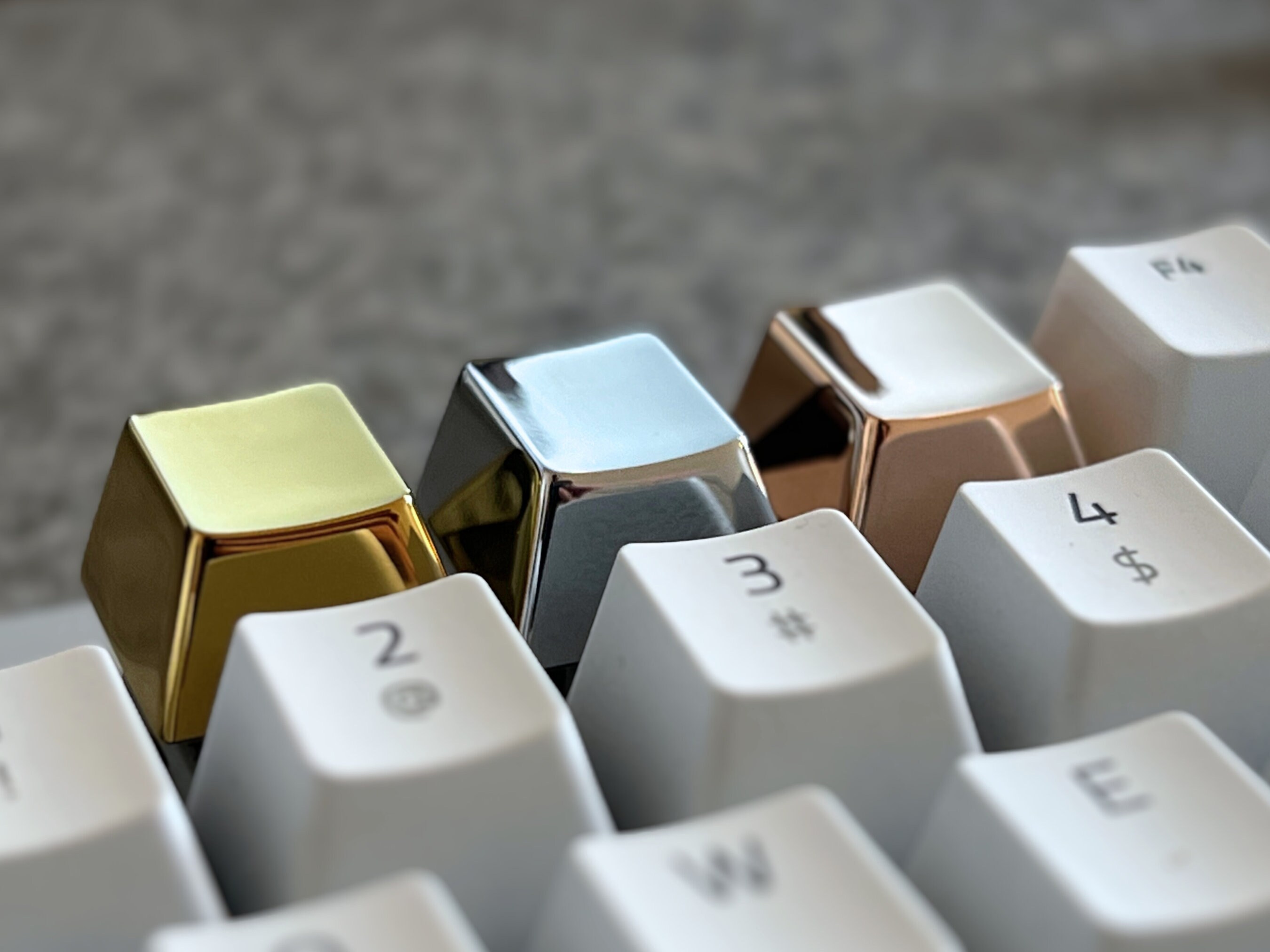 Gold Silver Plated Keycaps for Keyboard Artisan Keycaps for - Etsy