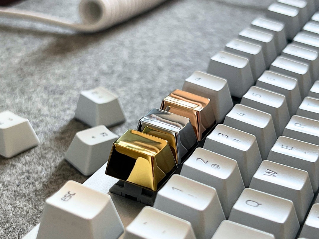 Gold, Silver Plated Keycaps for Keyboard Artisan Keycaps for Mechanical ...