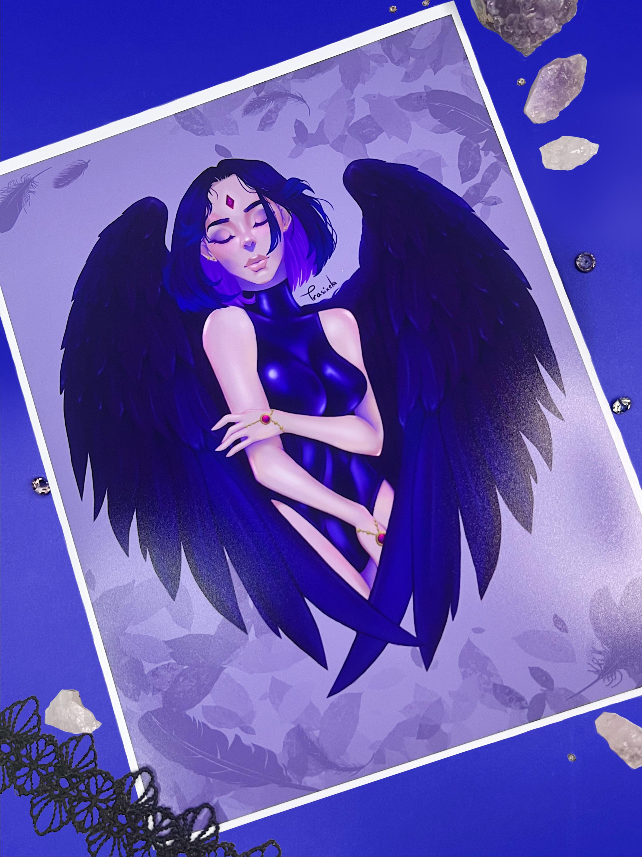 Raven the Teen Titans Fan Art Digital Art Print 4x6 and 8.5x11 - Etsy