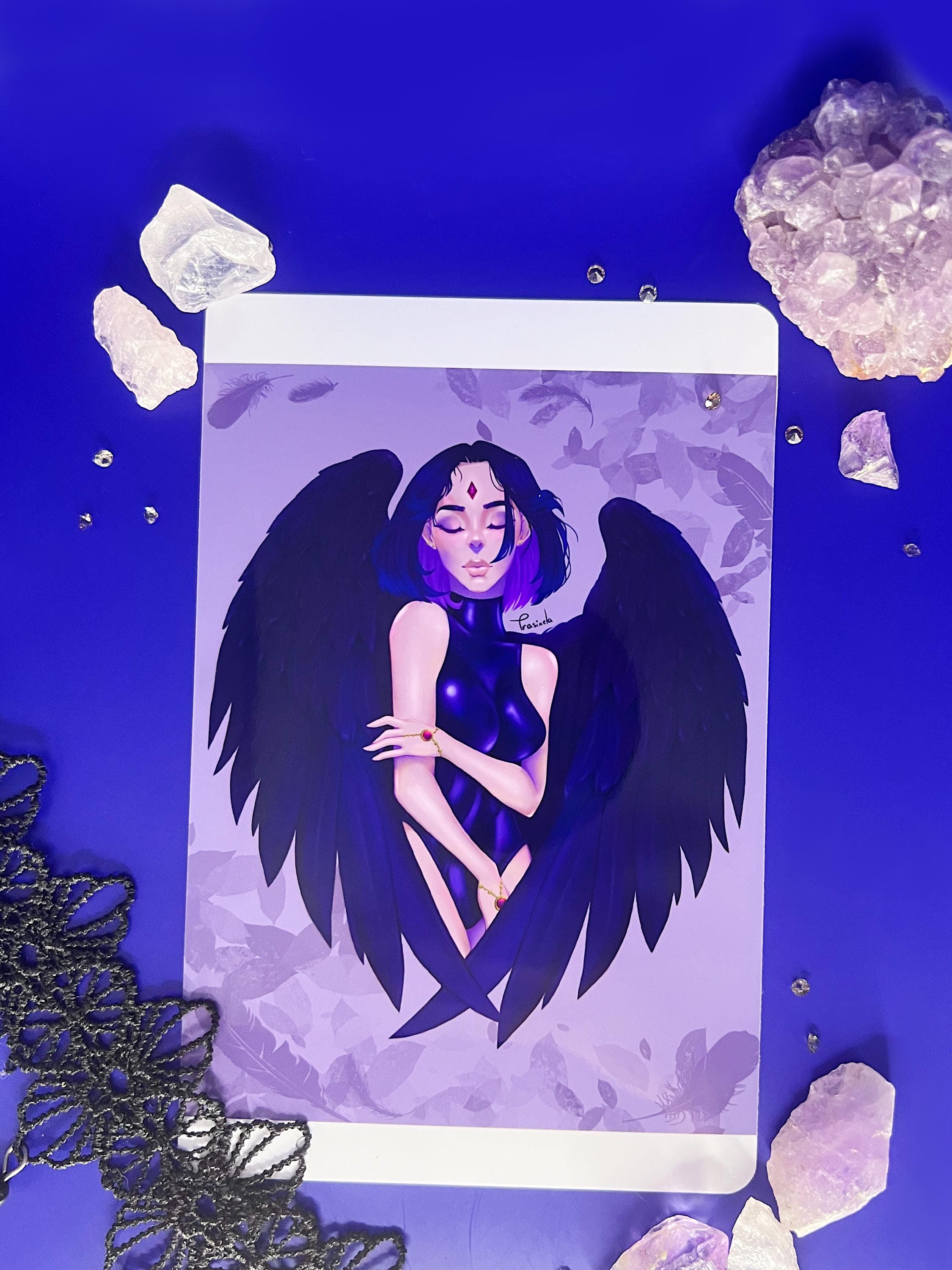 Raven the Teen Titans Fan Art Digital Art Print 4x6 and 8.5x11 - Etsy