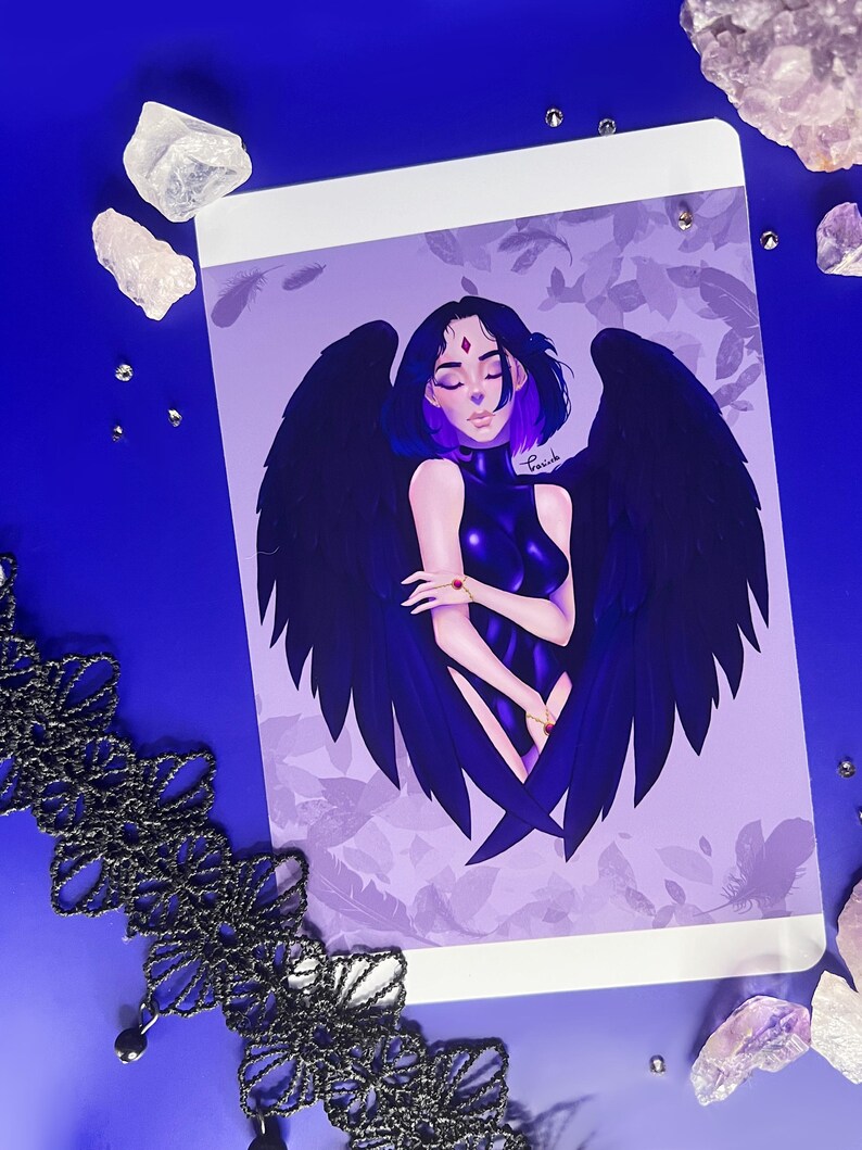 Raven the Teen Titans Fan Art Digital Art Print 4x6 and 8.5x11 - Etsy ...