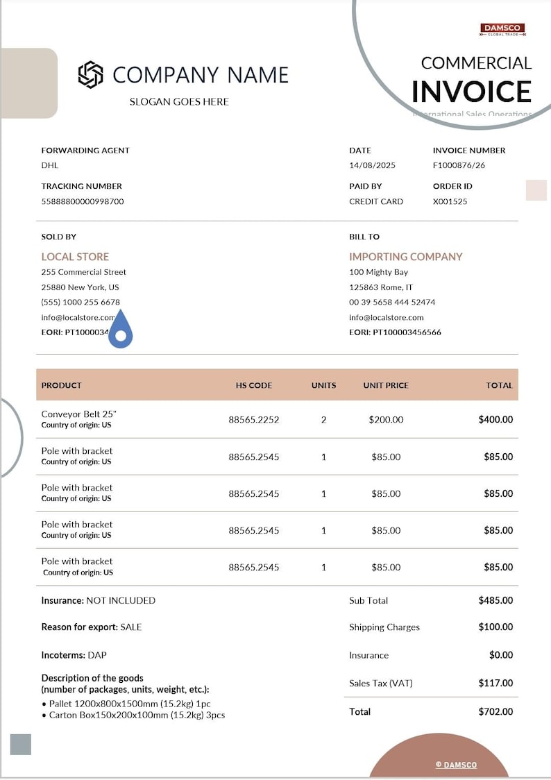 Invoice Template Editable | Professional Business Invoice | Printable ...