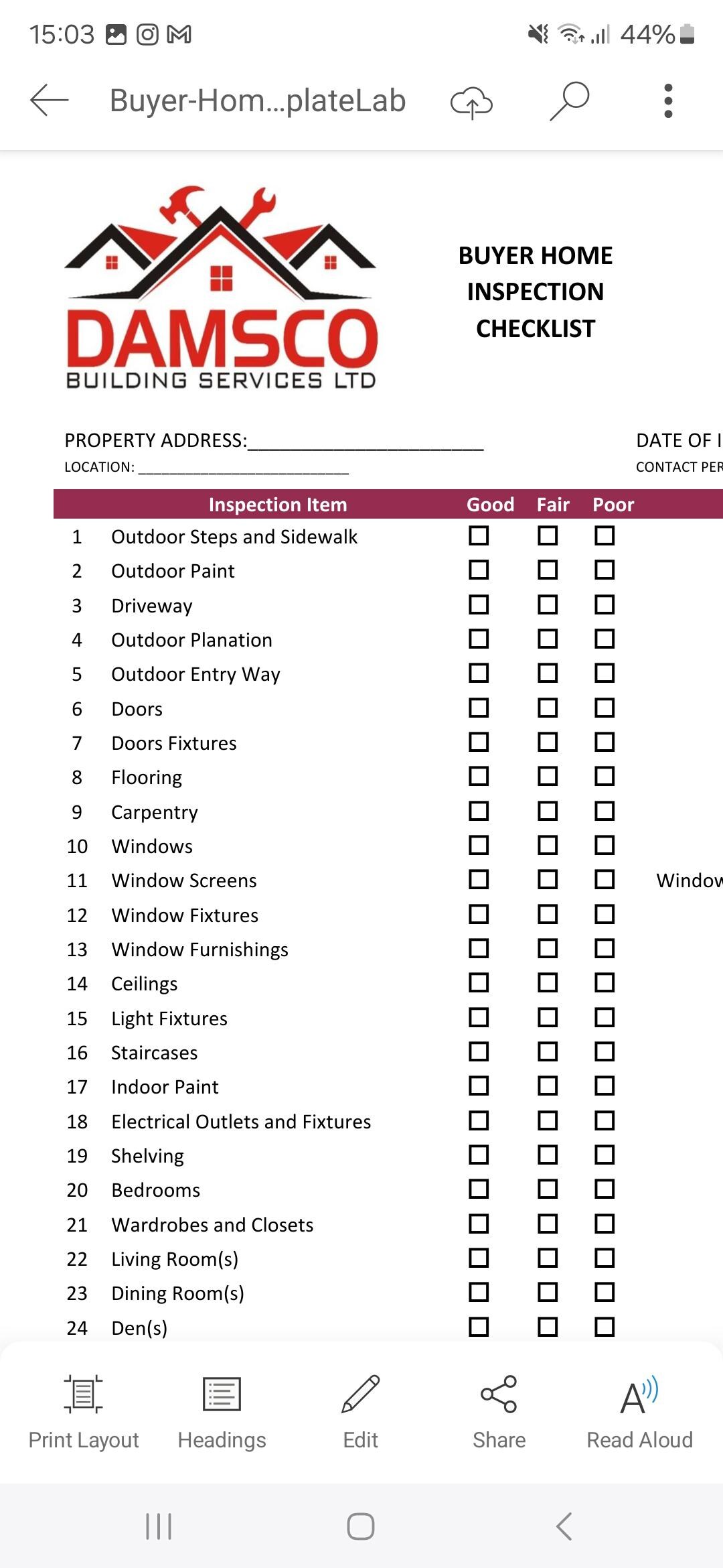 Checklist, Renovation,estimate Property Renovation Quote, Renovation ...